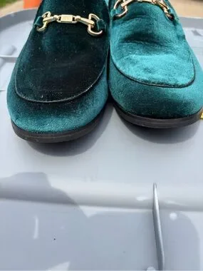 Shoes | Mens Green Velvet Bit Loafers With Gold Hardware | Poshmark